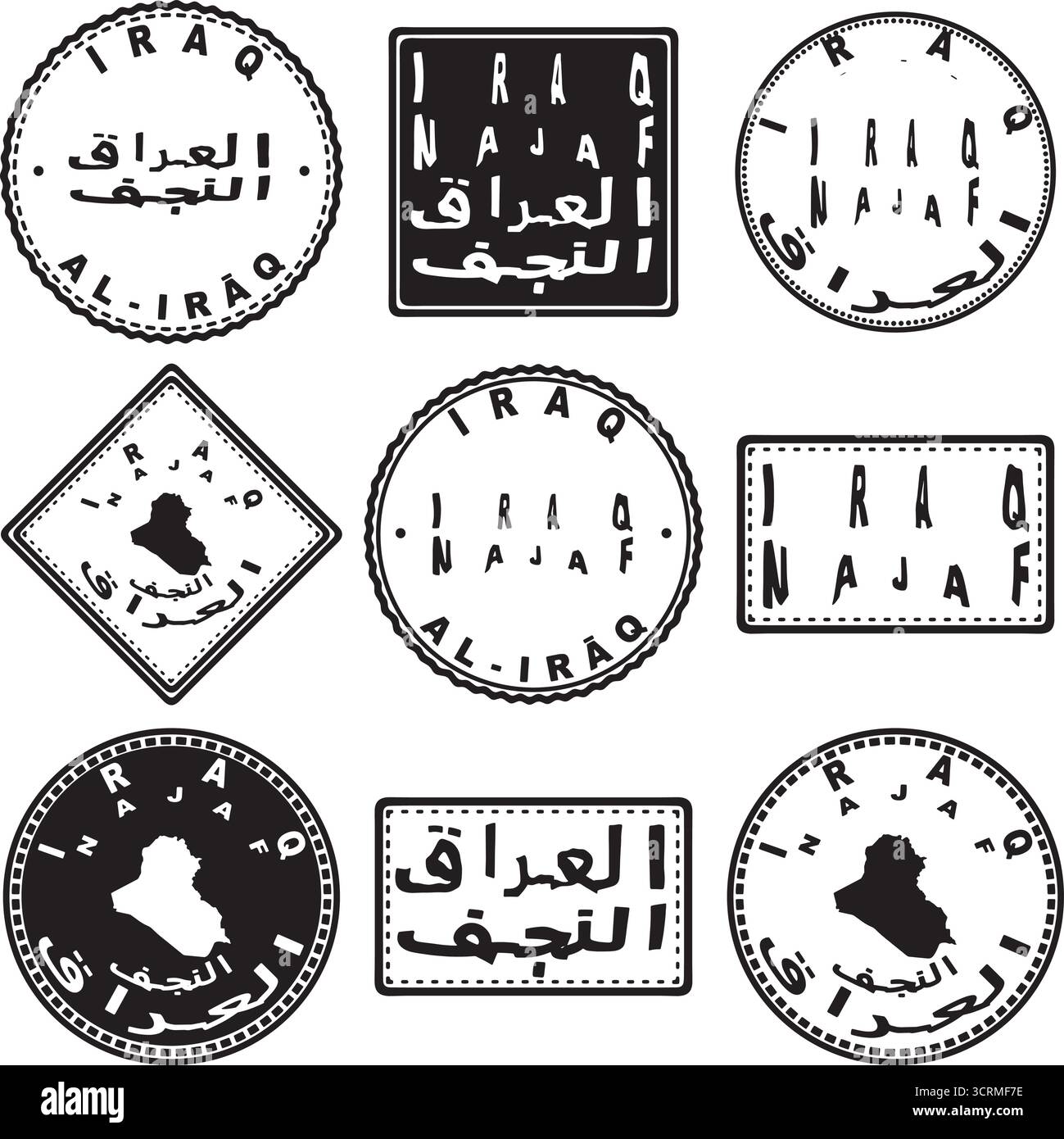 Republic iraq map design Cut Out Stock Images & Pictures - Alamy