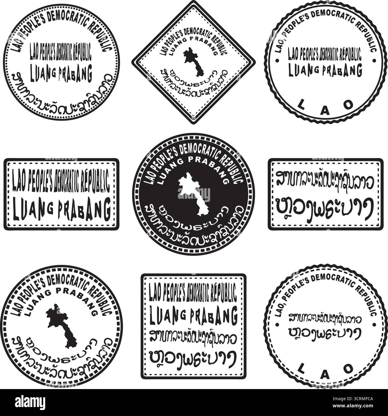 Luang prabang temples Stock Vector Images - Alamy