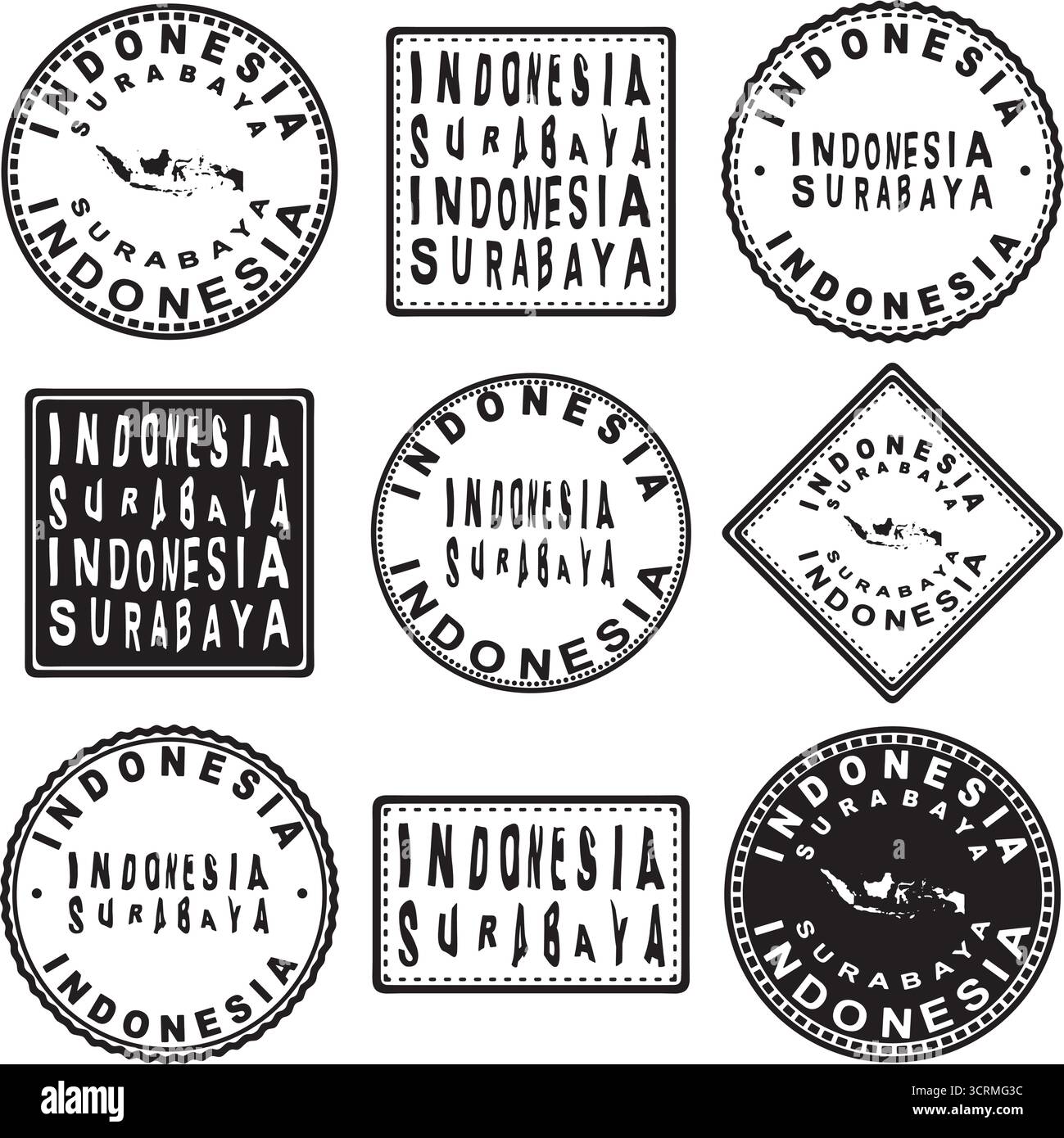 Round flag indonesia vector Cut Out Stock Images & Pictures - Alamy