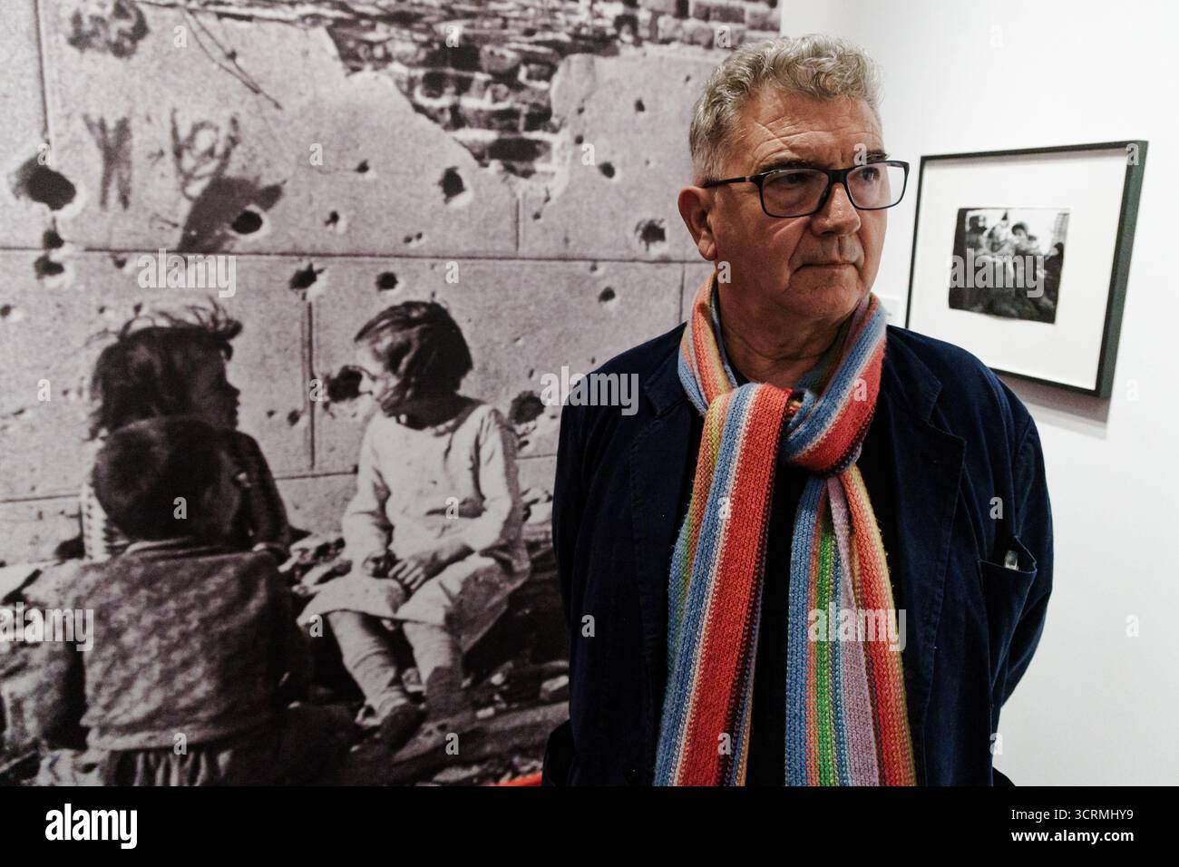 The curator of the exhibition, Michael Lefebvre, during the ...