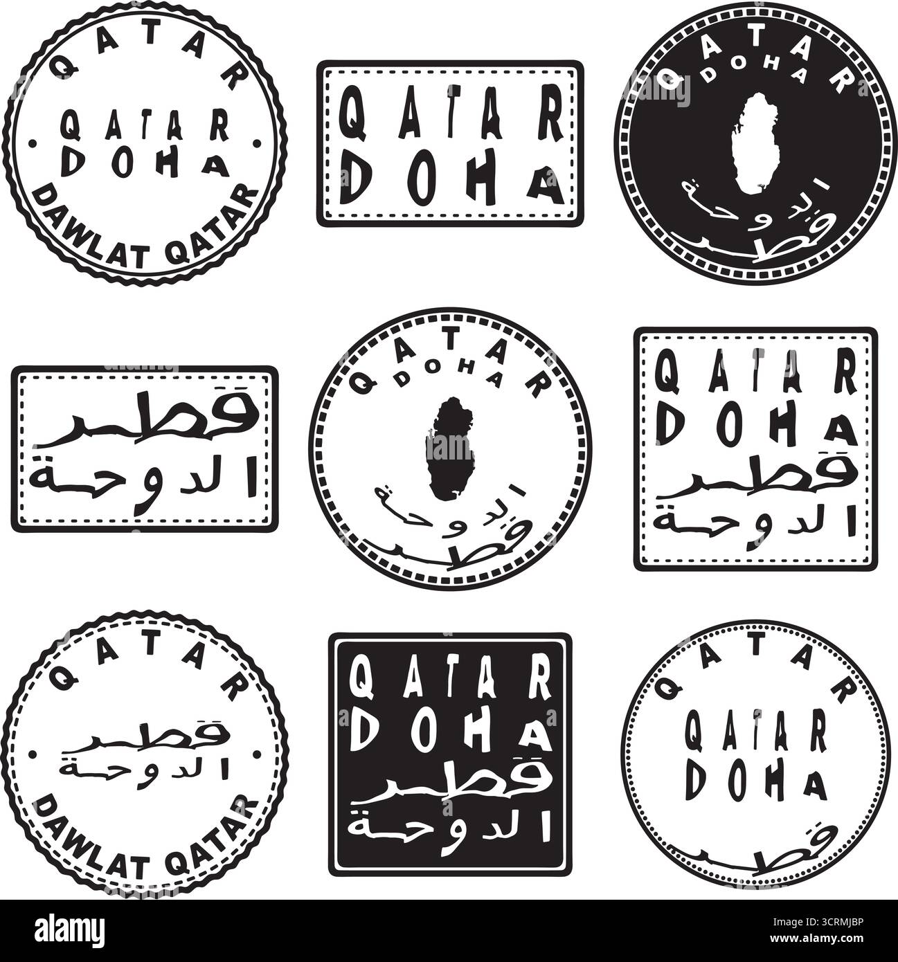 Tourism destination qatar Stock Vector Images - Alamy