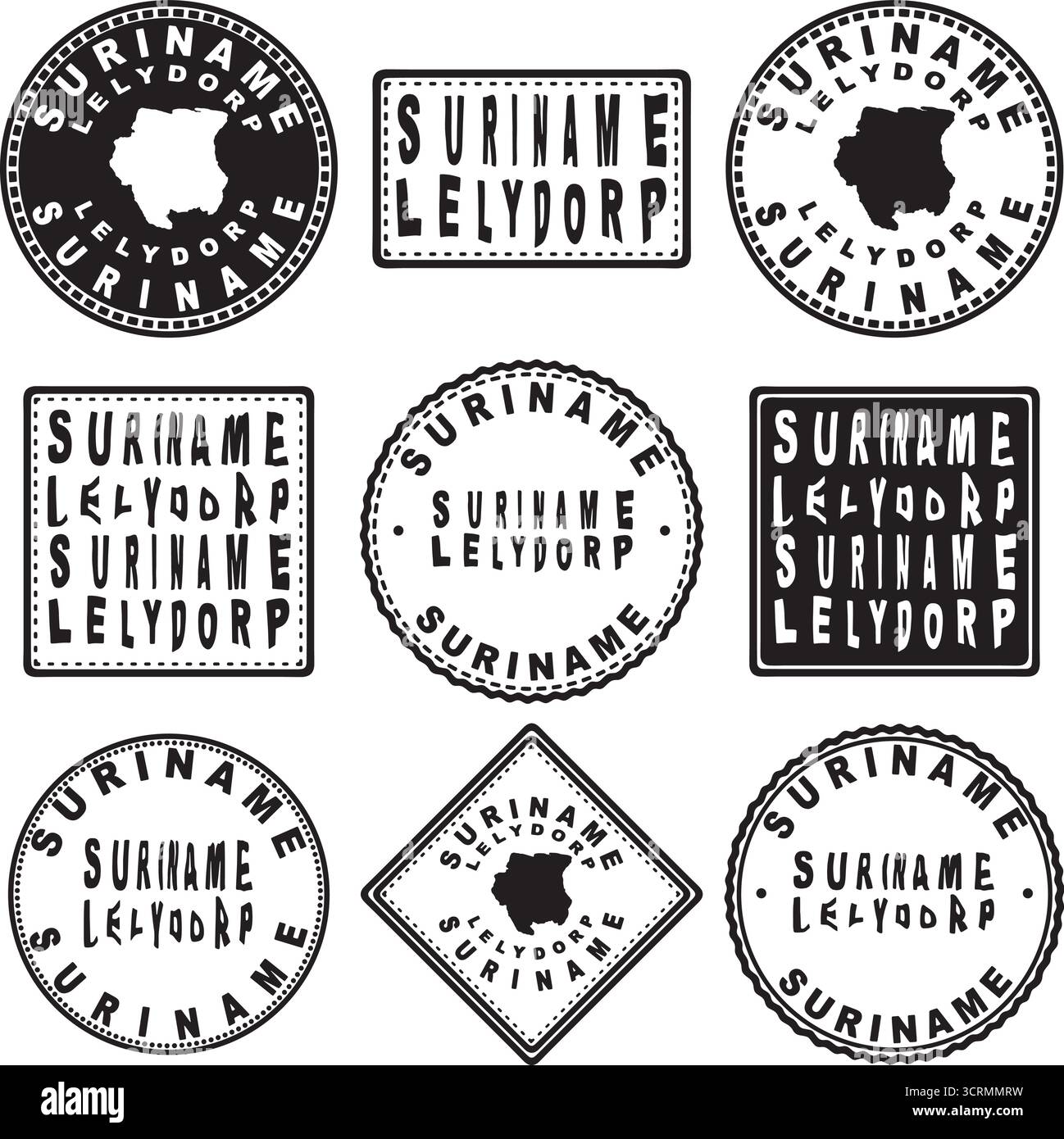 Suriname on green map Stock Vector Images - Alamy