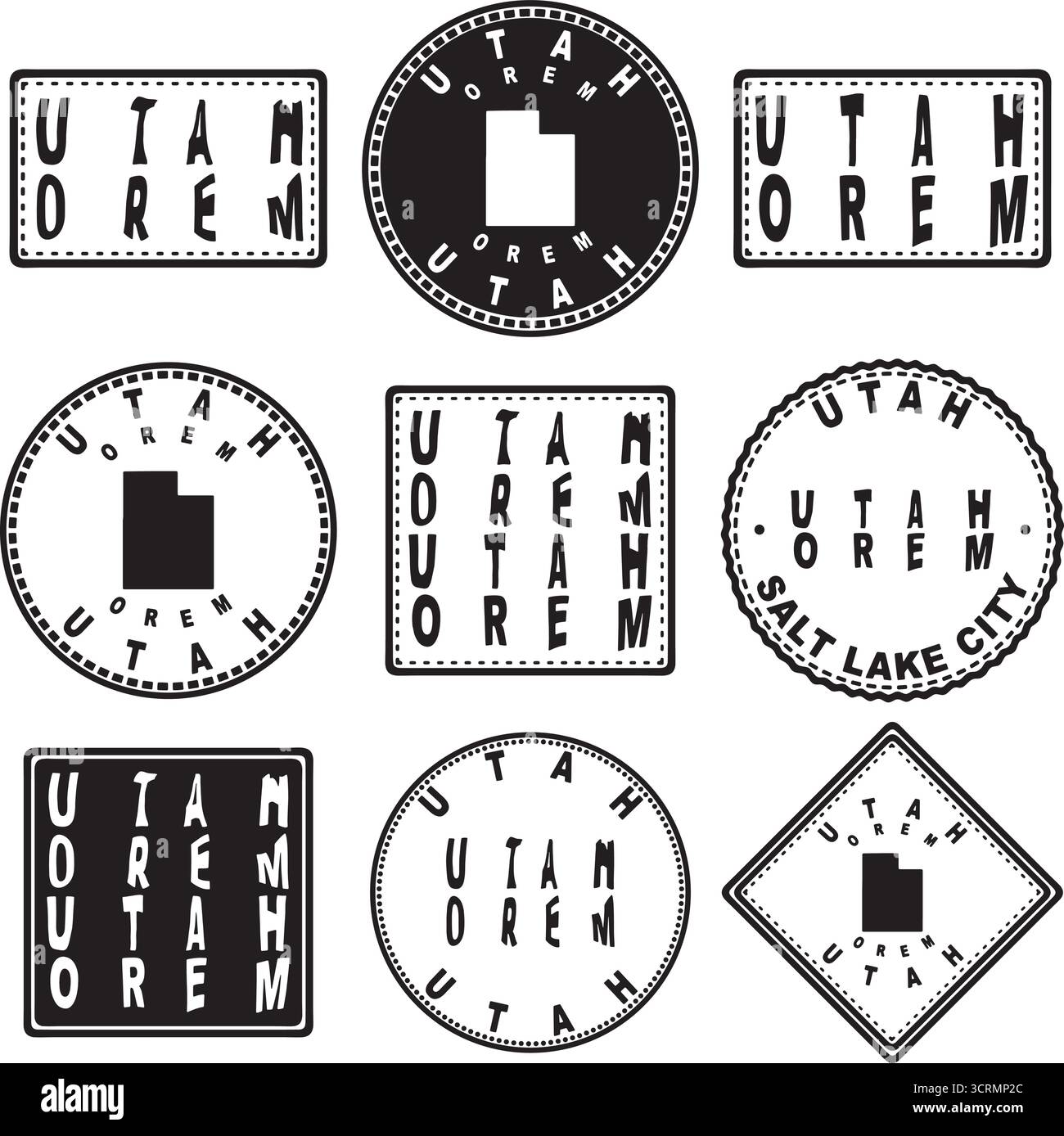 Desert of utah Stock Vector Images - Alamy