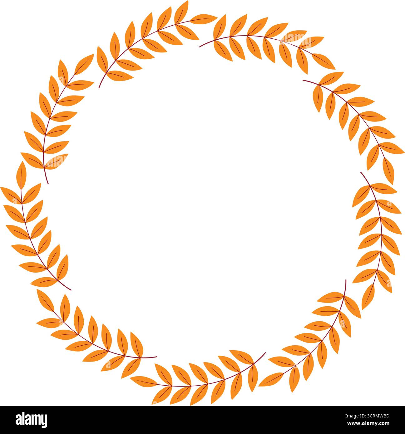 Round natural wreath frame branches Stock Vector Images - Alamy