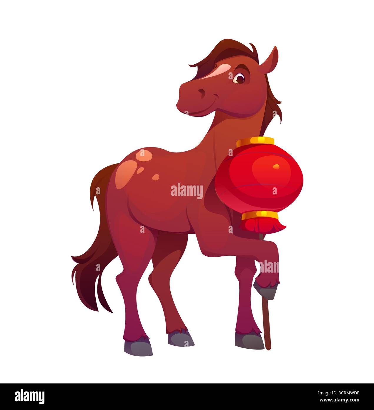 Cute red horse character Cut Out Stock Images & Pictures - Alamy