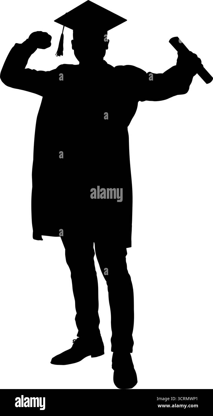 College graduate man in Black and White Stock Photos & Images - Alamy
