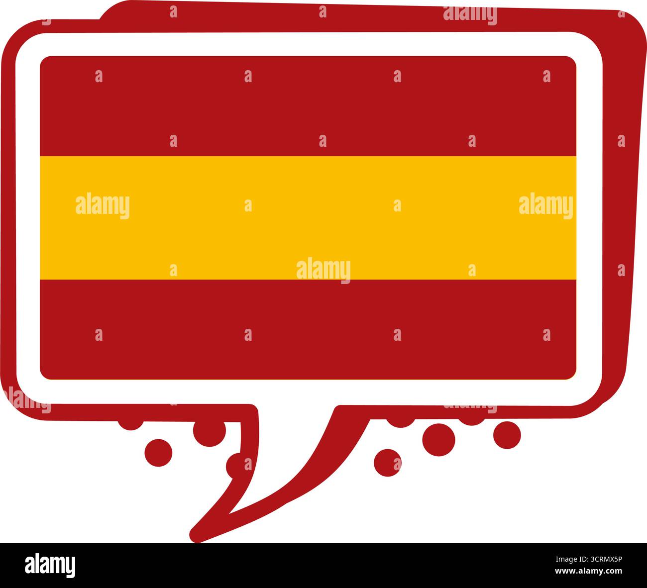 Spain flag in speech Stock Vector Images - Alamy