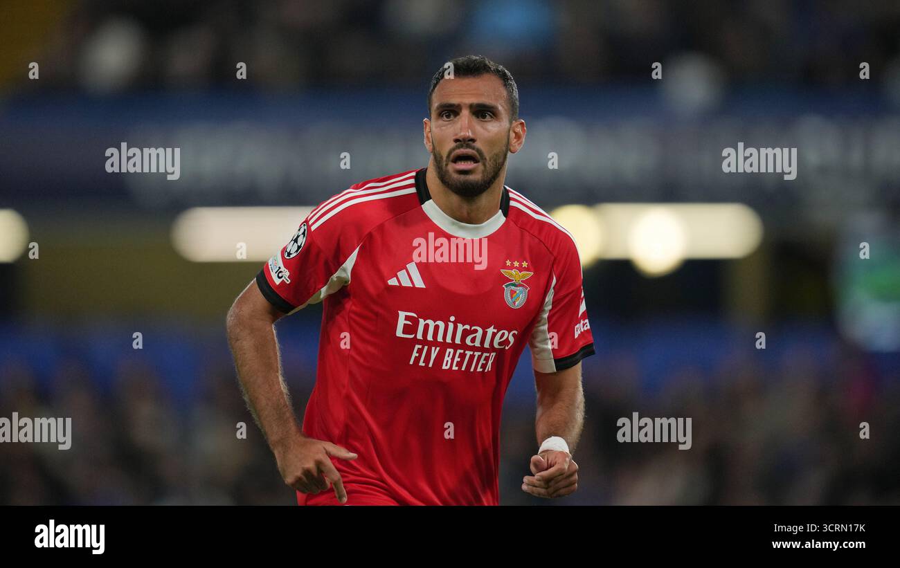 Benfica's Vangelis Pavlidis during a Champions League opening phase ...