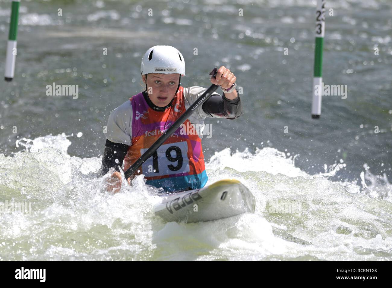 Alena Marx of Switzerland compete in the Women's Canoe Semi final ...