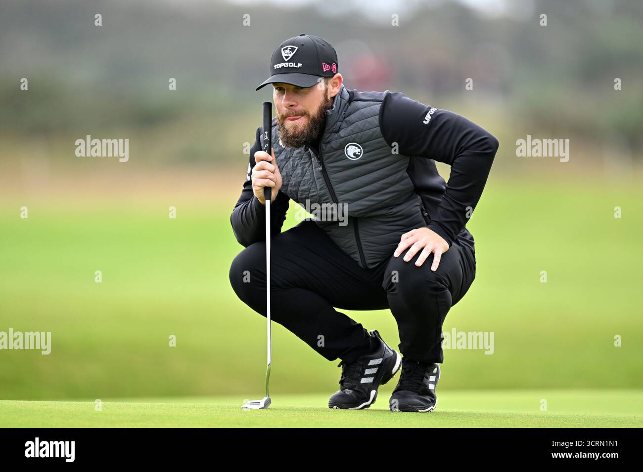 Tyrrell Hatton on the 3rd green during day one of the 2025 Alfred ...