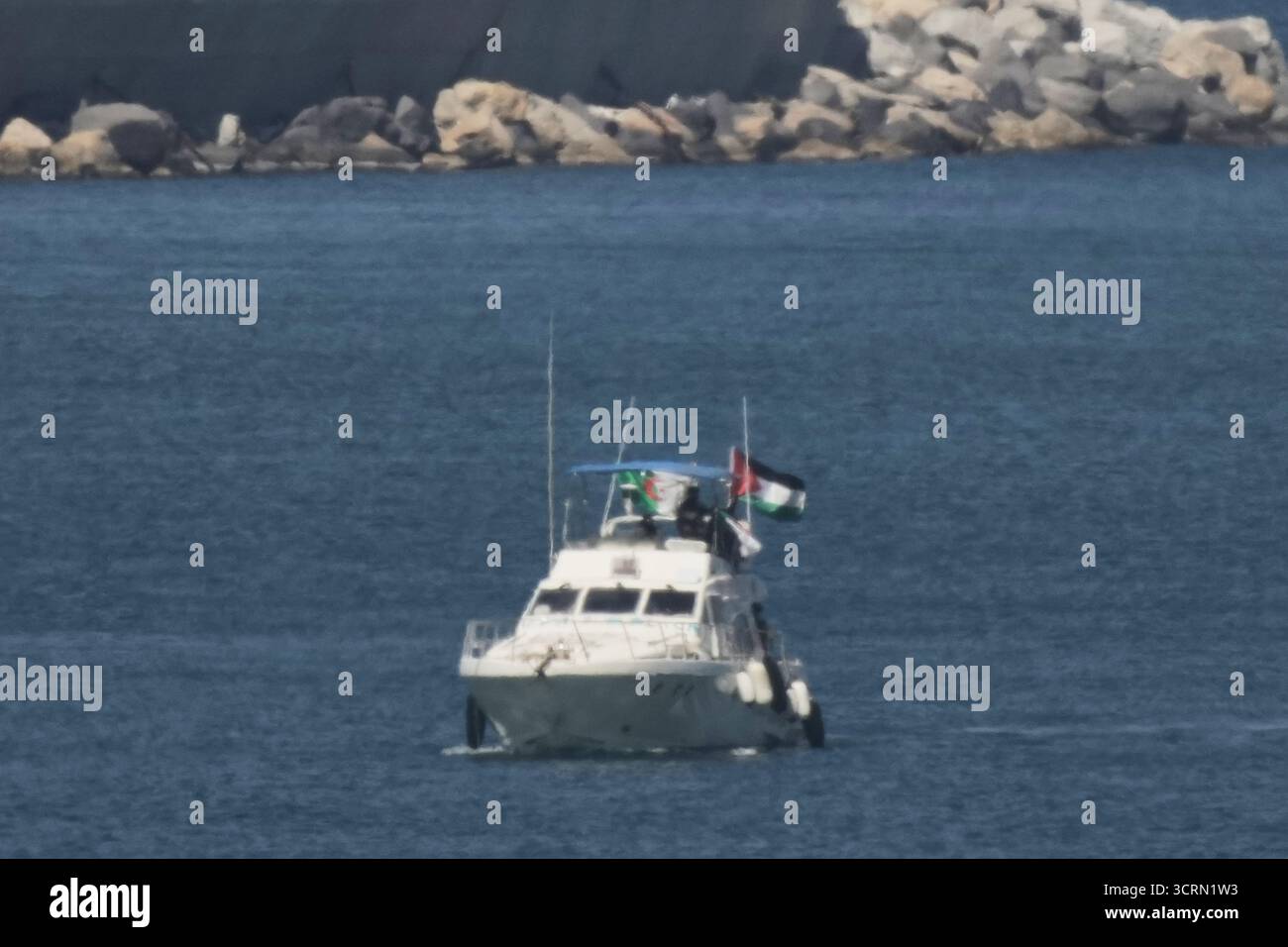 An Israeli navy soldier is seen on one of the Gaza-bound civilian ...