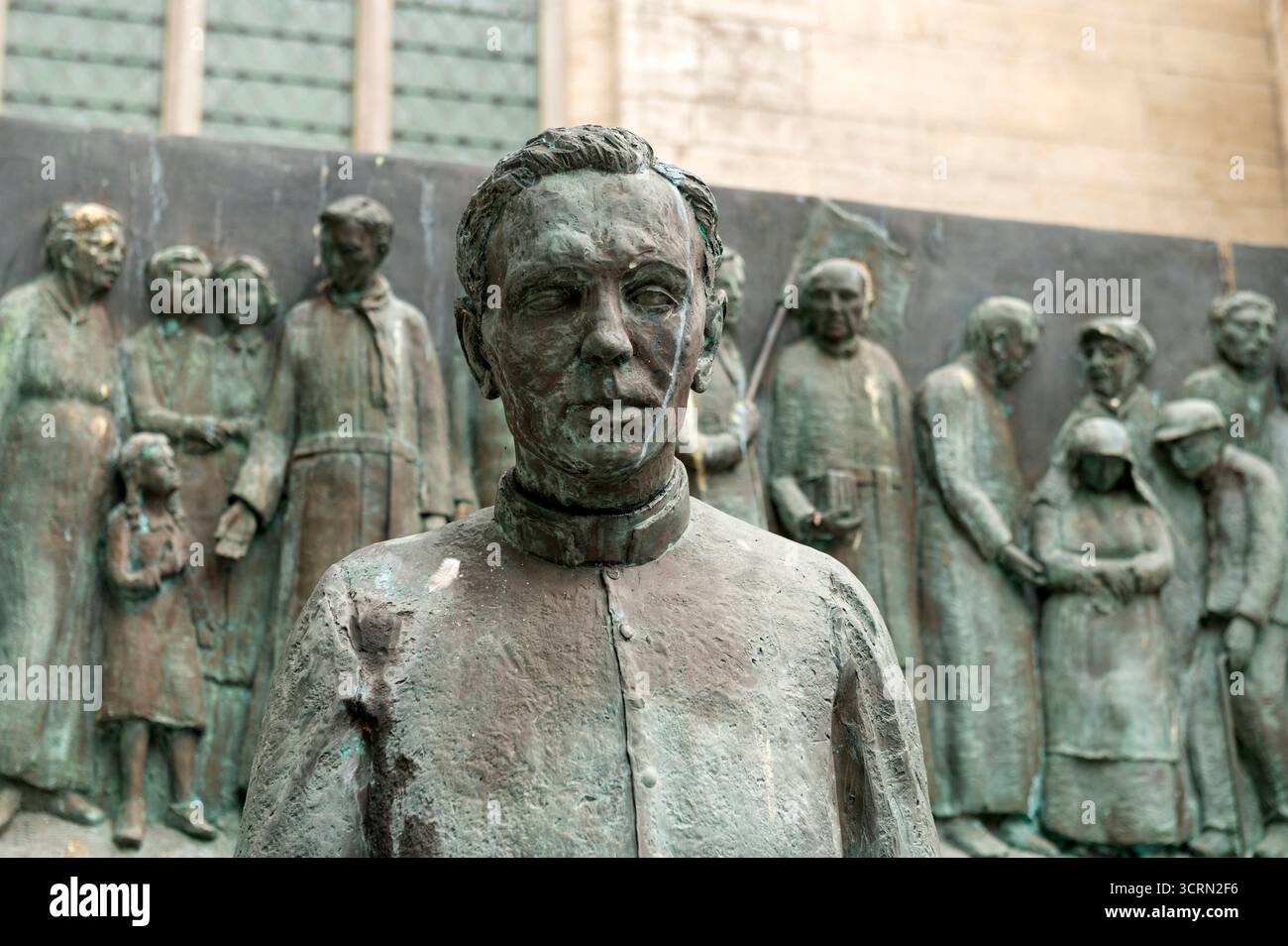 Temse Belgium September 2025 Statue of Edward Poppe, a priest ...