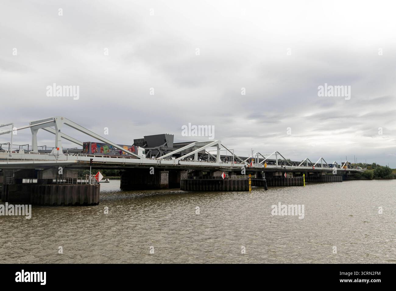 Temse Belgium September 2025 Temsebrug or Scheldebrug bridge spanning ...