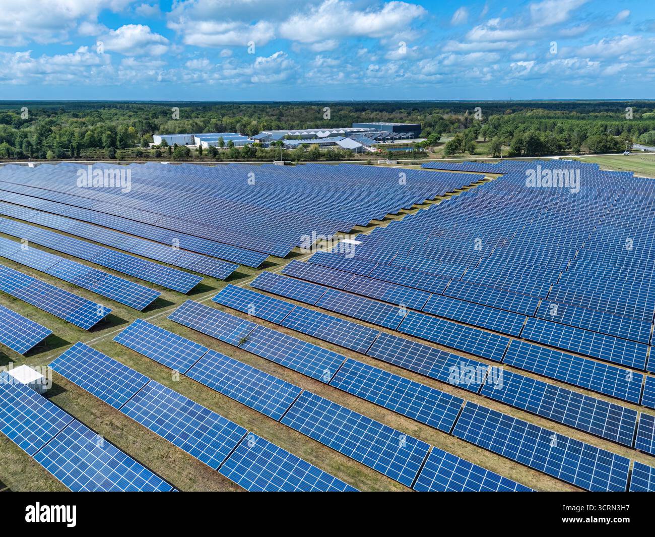 Solar panels aerial view france hi-res stock photography and images - Alamy