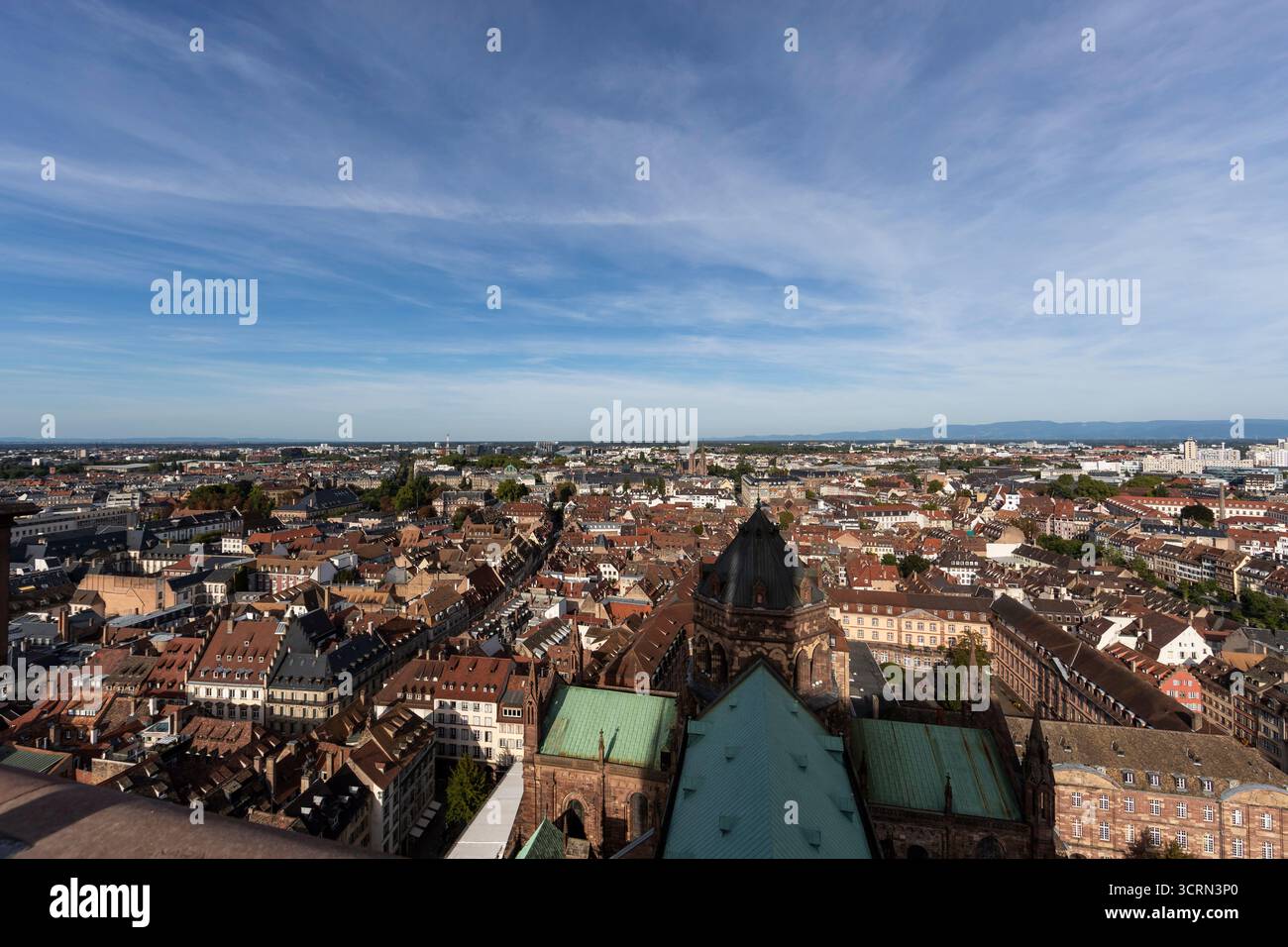 View of Strasbourg from the cathedral tower, Strasbourg, France Stock ...