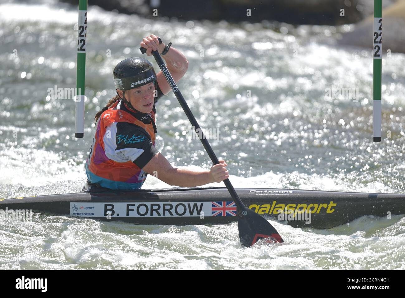 Bethan Forrow of Great Britain compete in the Women's Canoe Semi final ...
