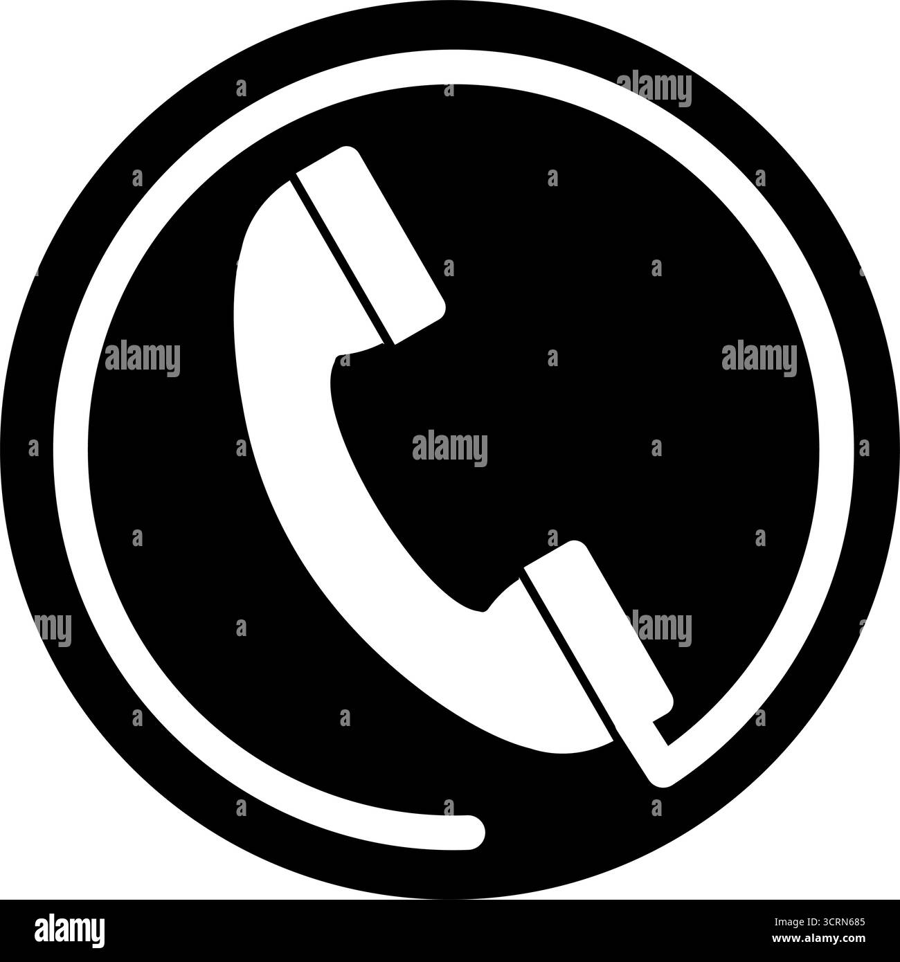 Phone call simple vector Black and White Stock Photos & Images - Alamy