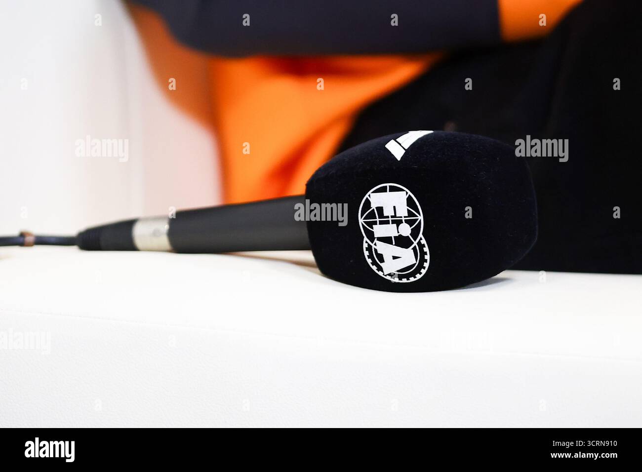 FIA Microphone press conference during the 2025 Formula 1 Singapore ...