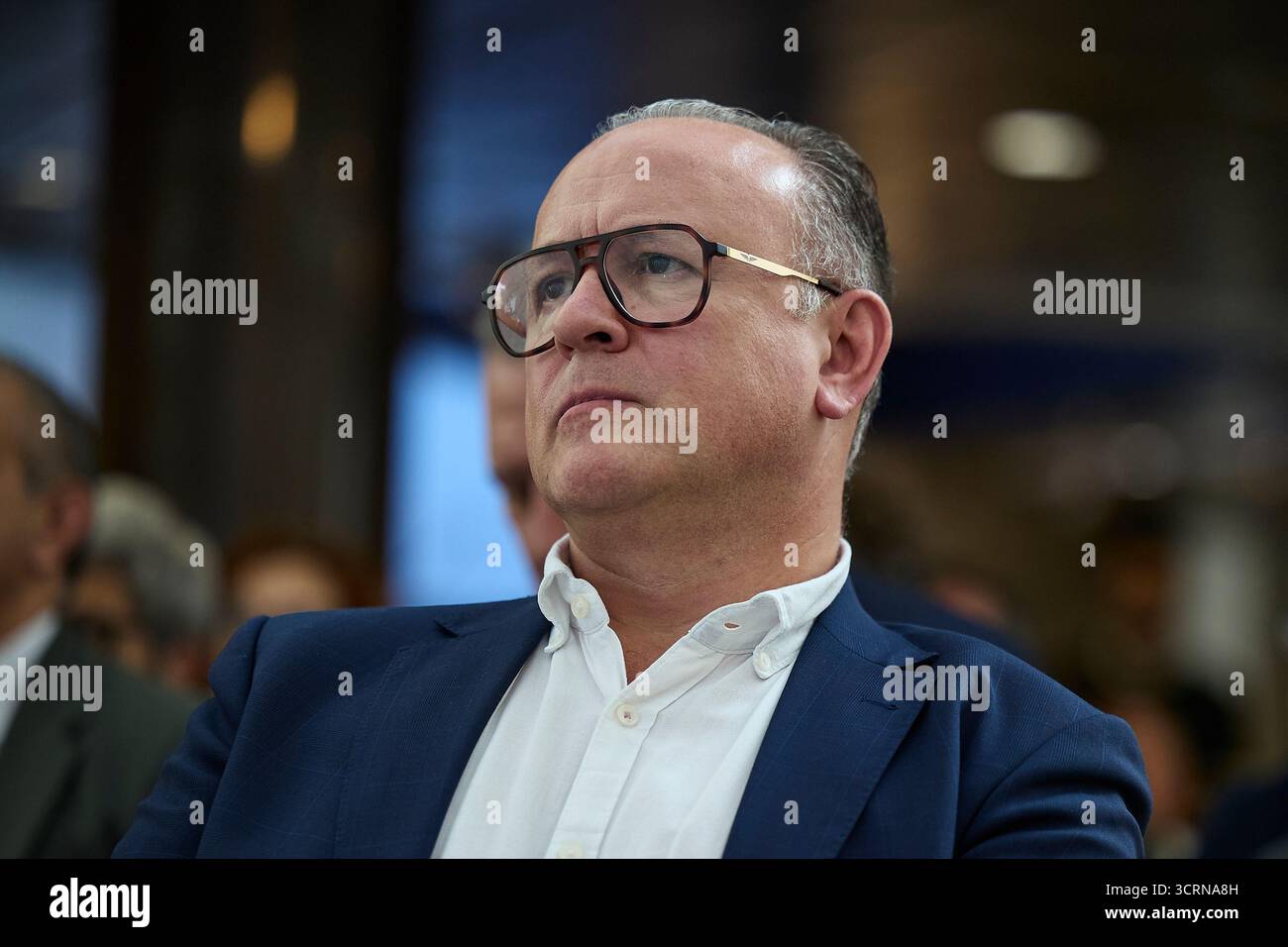 The General Manager of the SEPE, Mr. Gerardo Gutiérrez, during the ...