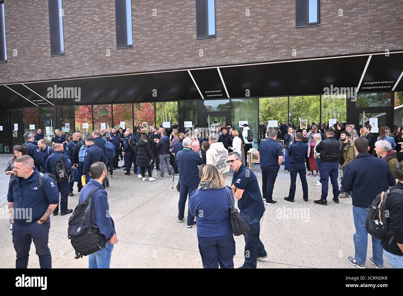 Brussels, Belgium. 02nd Oct, 2025. a strike of the personnel of the ...