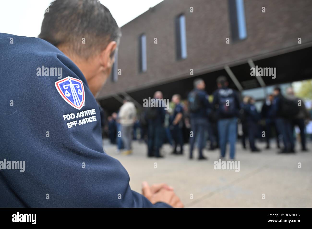 Brussels, Belgium. 02nd Oct, 2025. The personnel of the prison in Haren ...