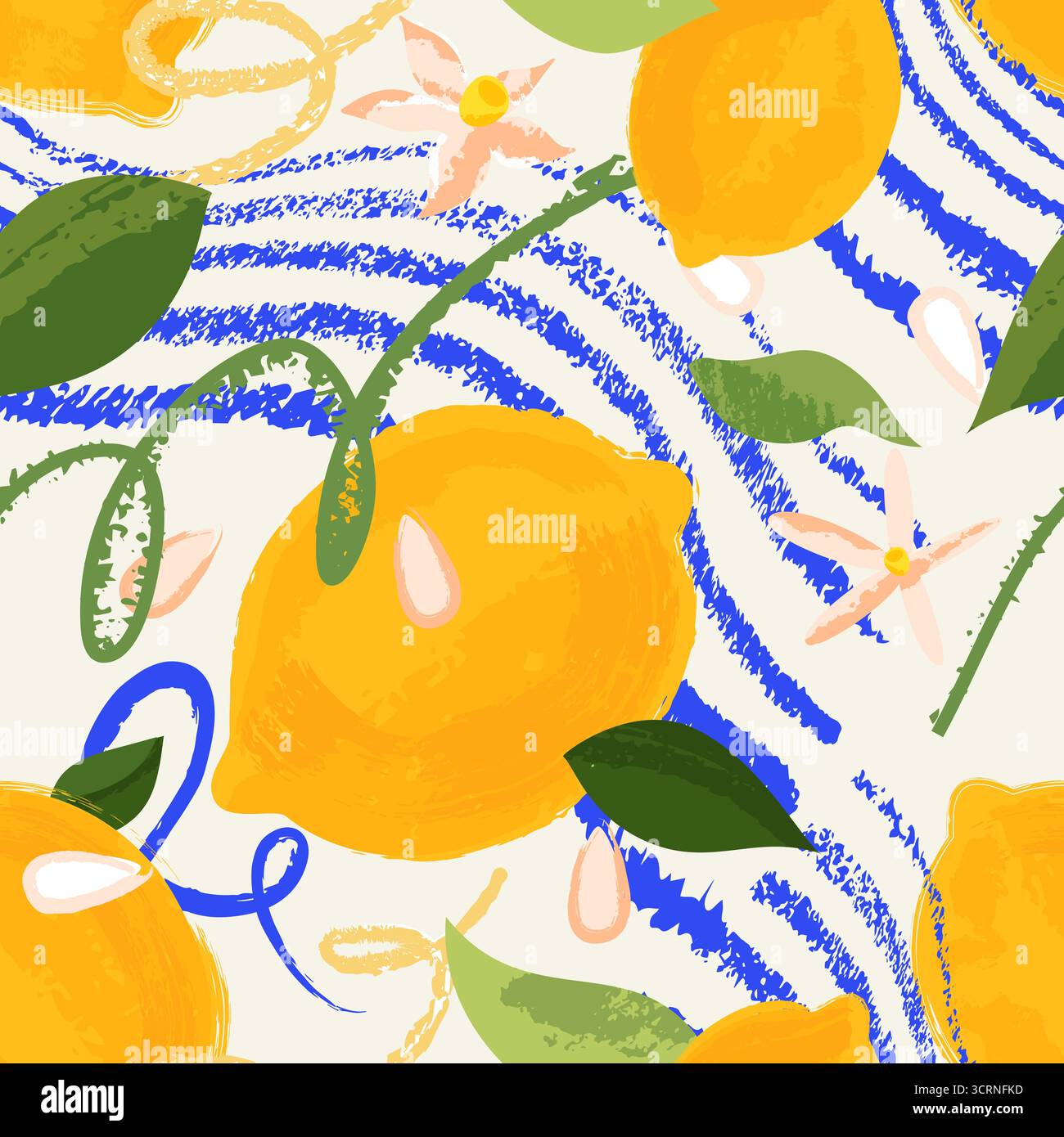 Citrus fruit pattern seamless Stock Vector Images - Alamy