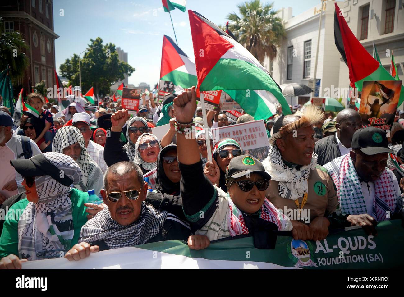 Pro - Palestinian protestors march in Cape Town against the genocide in ...