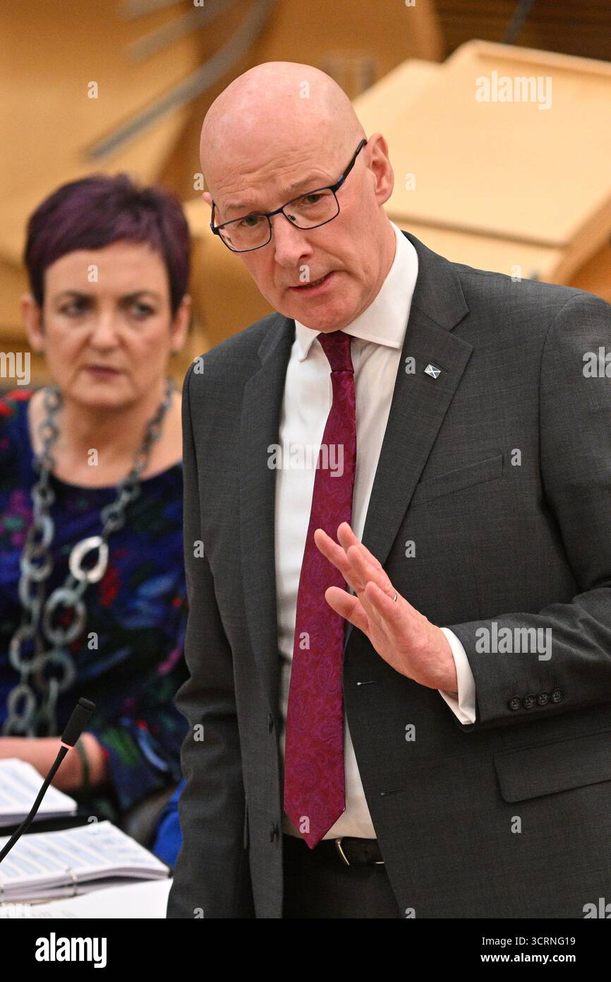 Edinburgh Scotland, UK 02 October 2025. First Minister John Swinney MSP ...