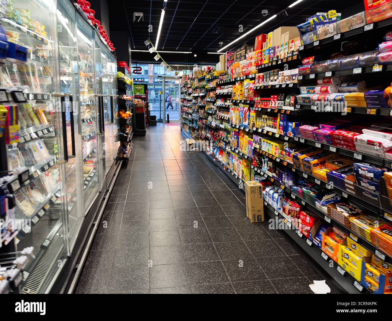Manchester, UK - September 25, 2025: Bright SPAR supermarket interior ...