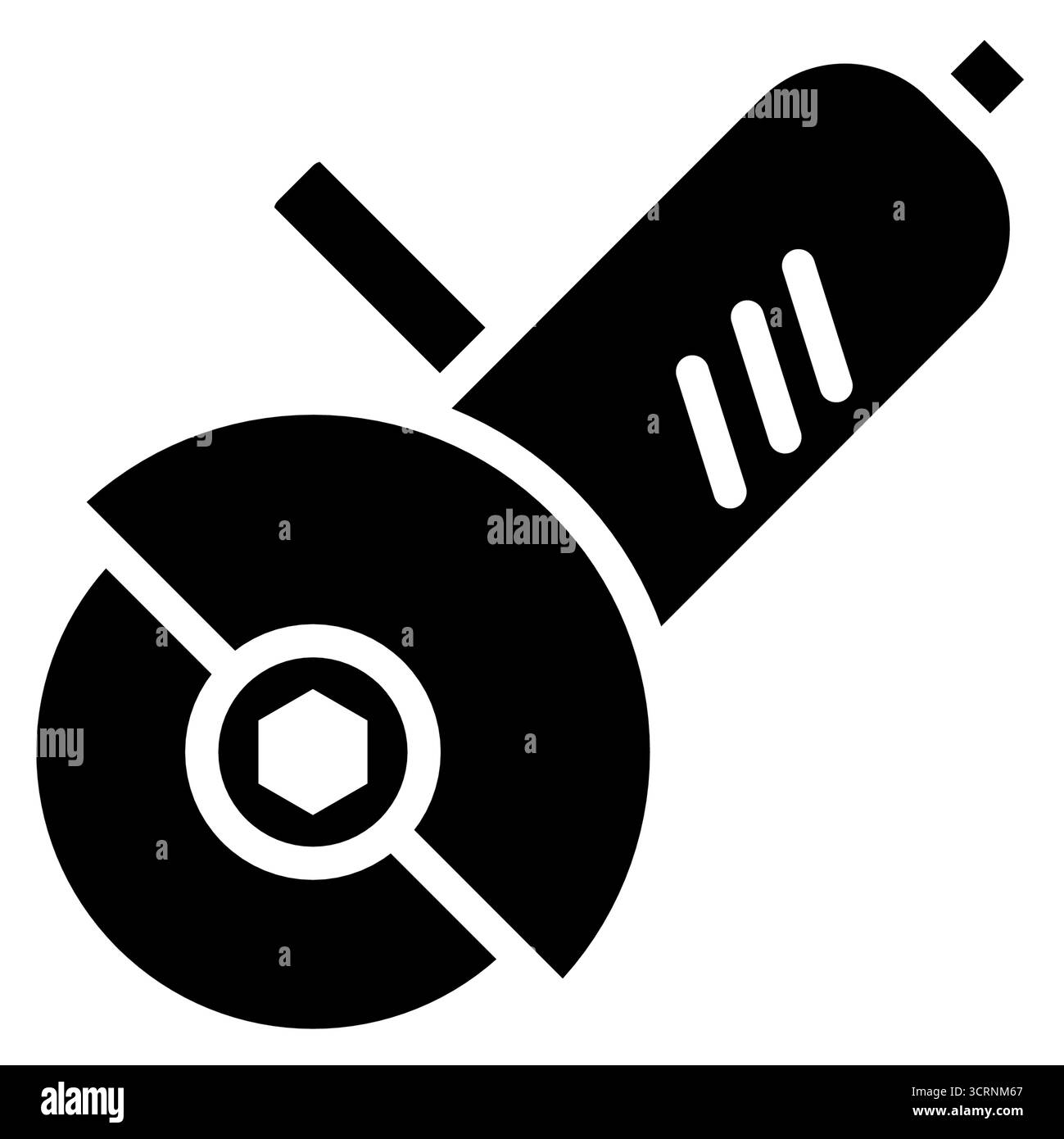 Angle grinder cutting machine Black and White Stock Photos & Images - Alamy