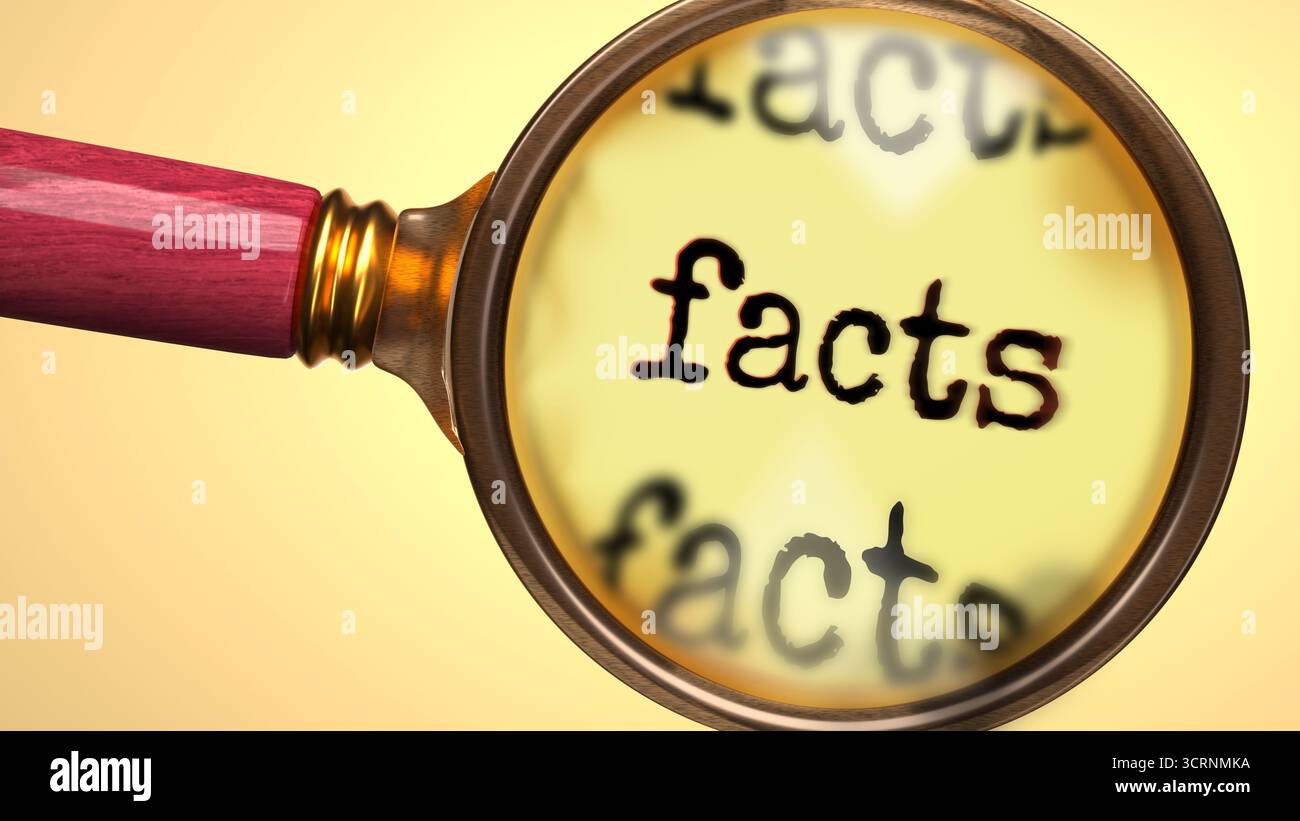 Facts under magnifying glass. Thorough analysis and inspection of facts ...