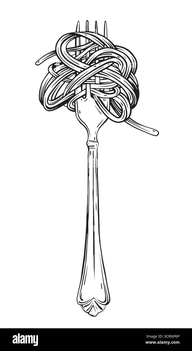 Italian food pasta on Black and White Stock Photos & Images - Alamy