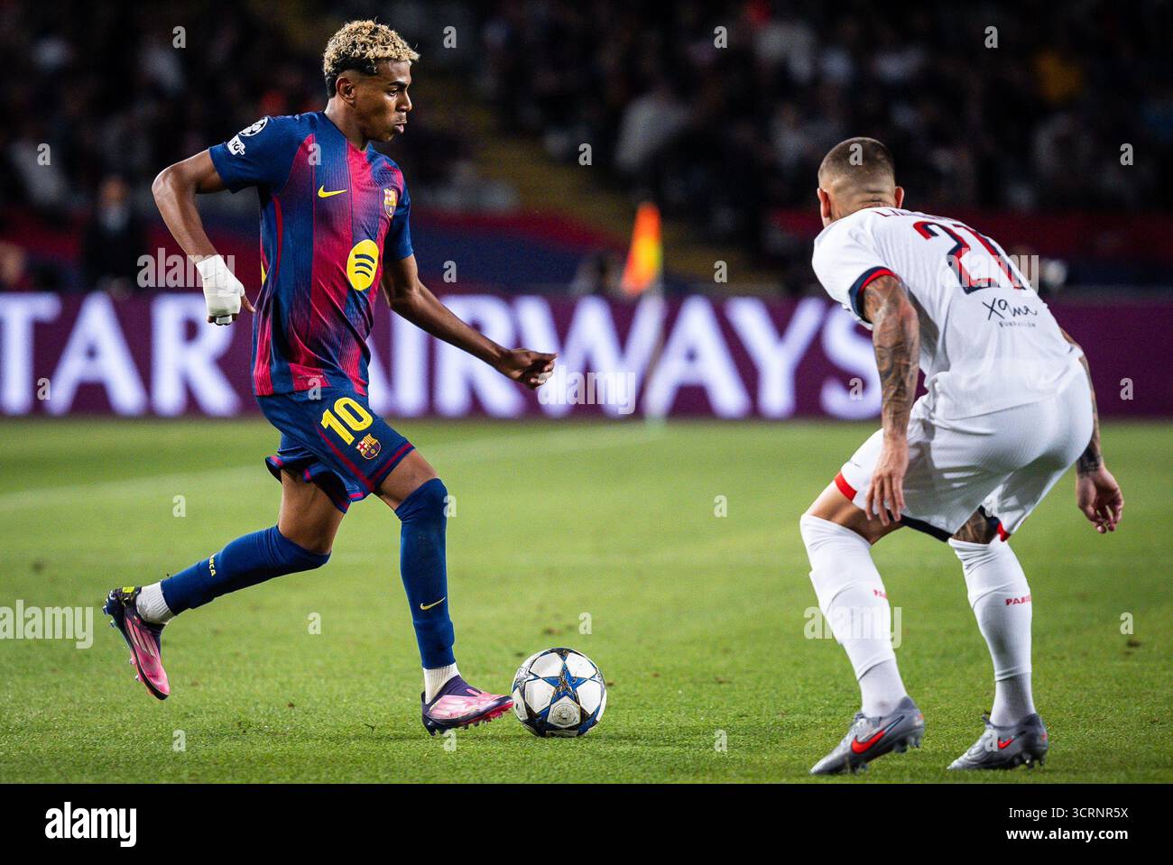 Lamine YAMAL of Barcelona during the UEFA Champions League, League phase, MD2 football match ...