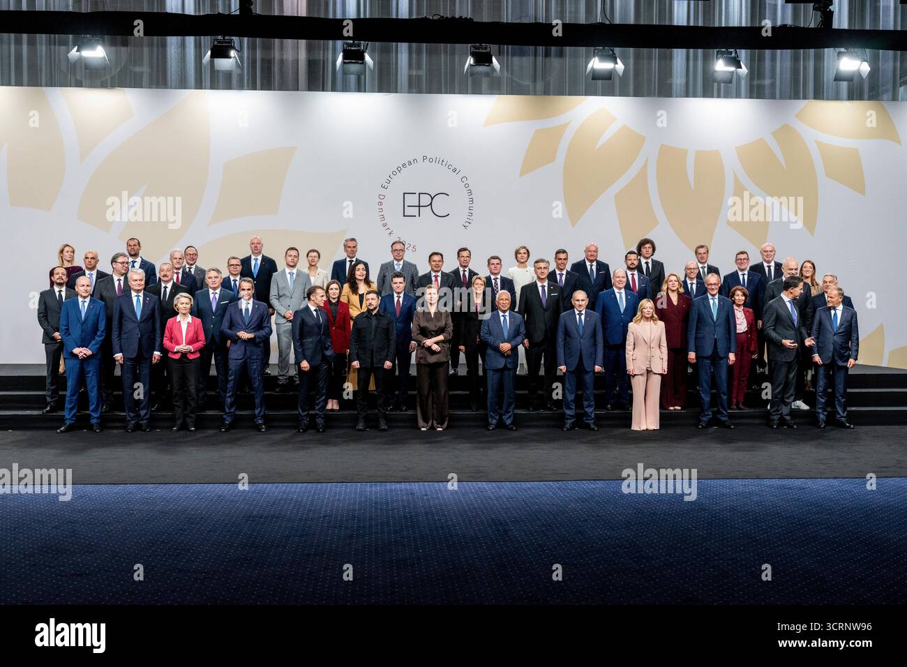 European leaders and heads of state pose for a family photo during a ...