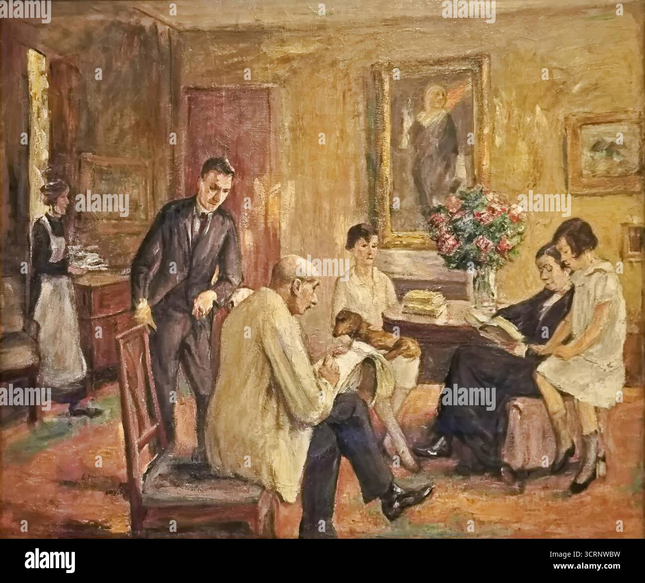 Liebermann artist self portrait with family hi-res stock photography ...