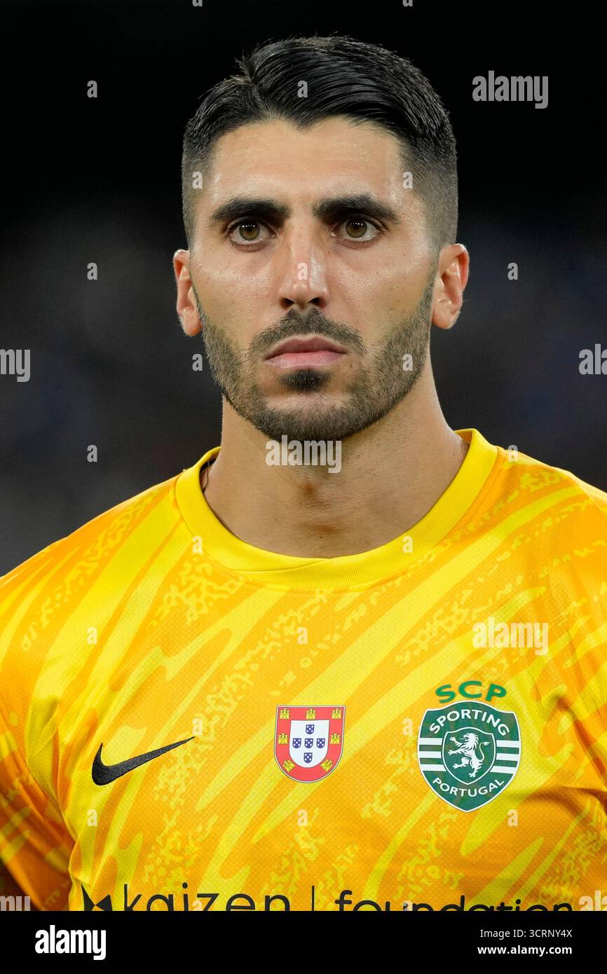 Naples, Italy. 1 Oct, 2025. Rui Silva of Sporting CP during the UEFA ...
