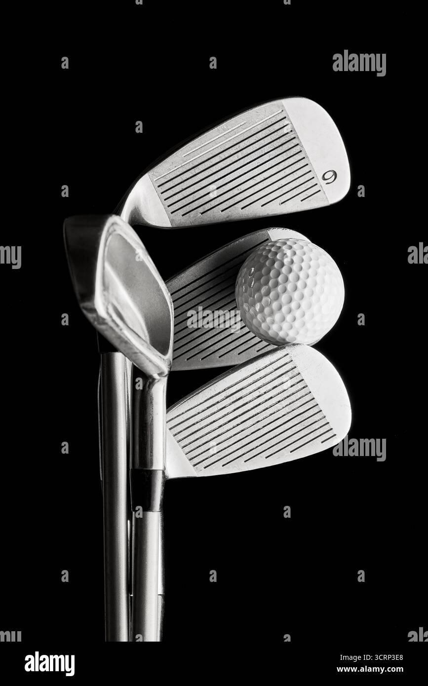 Three golf irons ball hi-res stock photography and images - Alamy