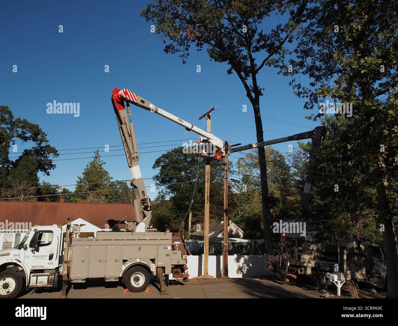 Modern electrical repair trucks hi-res stock photography and images - Alamy