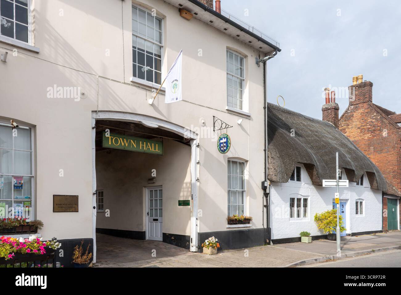 Wimborne Minster Town Hall, a Grade II listed building in the town of ...