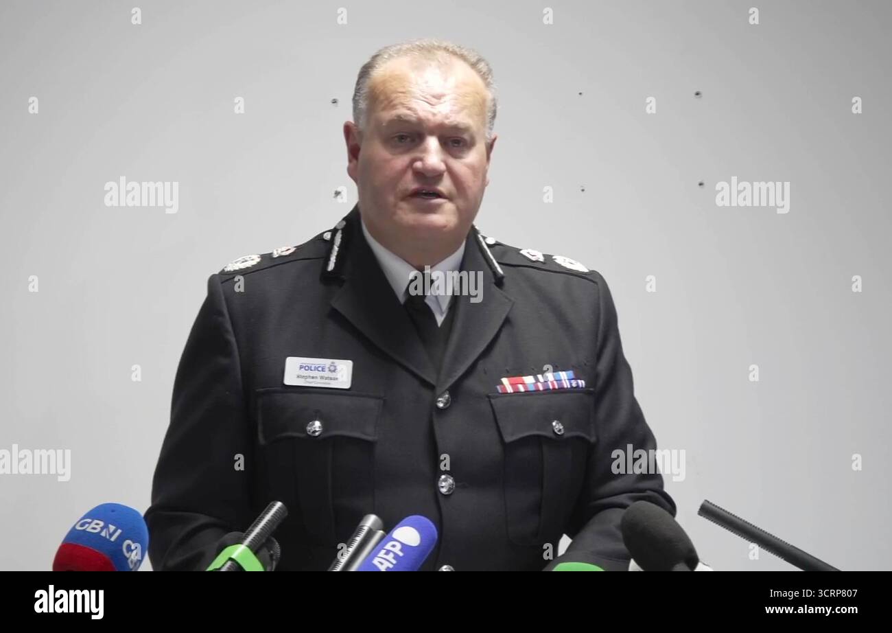 Grab from PA Video of GMP Chief Constable Sir Stephen Watson speaking ...