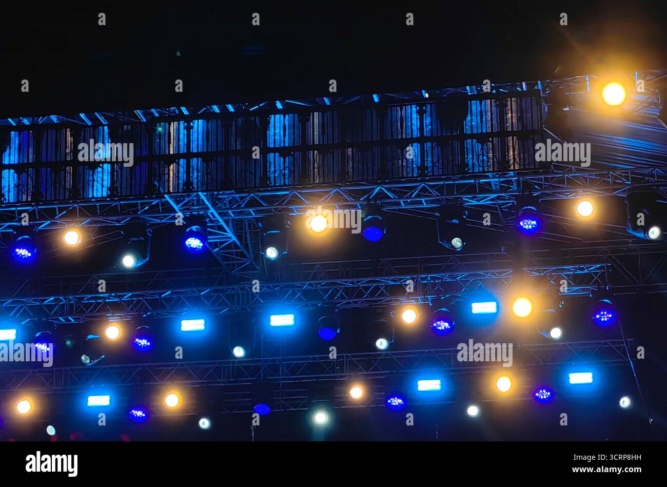 Blue background with gold stars ceiling hi-res stock photography and ...