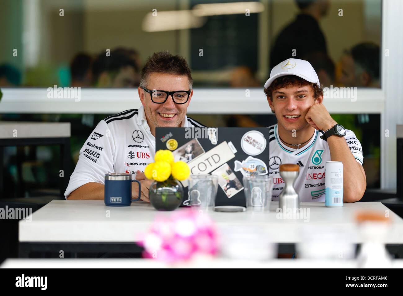 KIMI ANTONELLI Andrea (ita), Mercedes AMG F1 Team W16, portrait and BONNINGTON Peter, Race ...