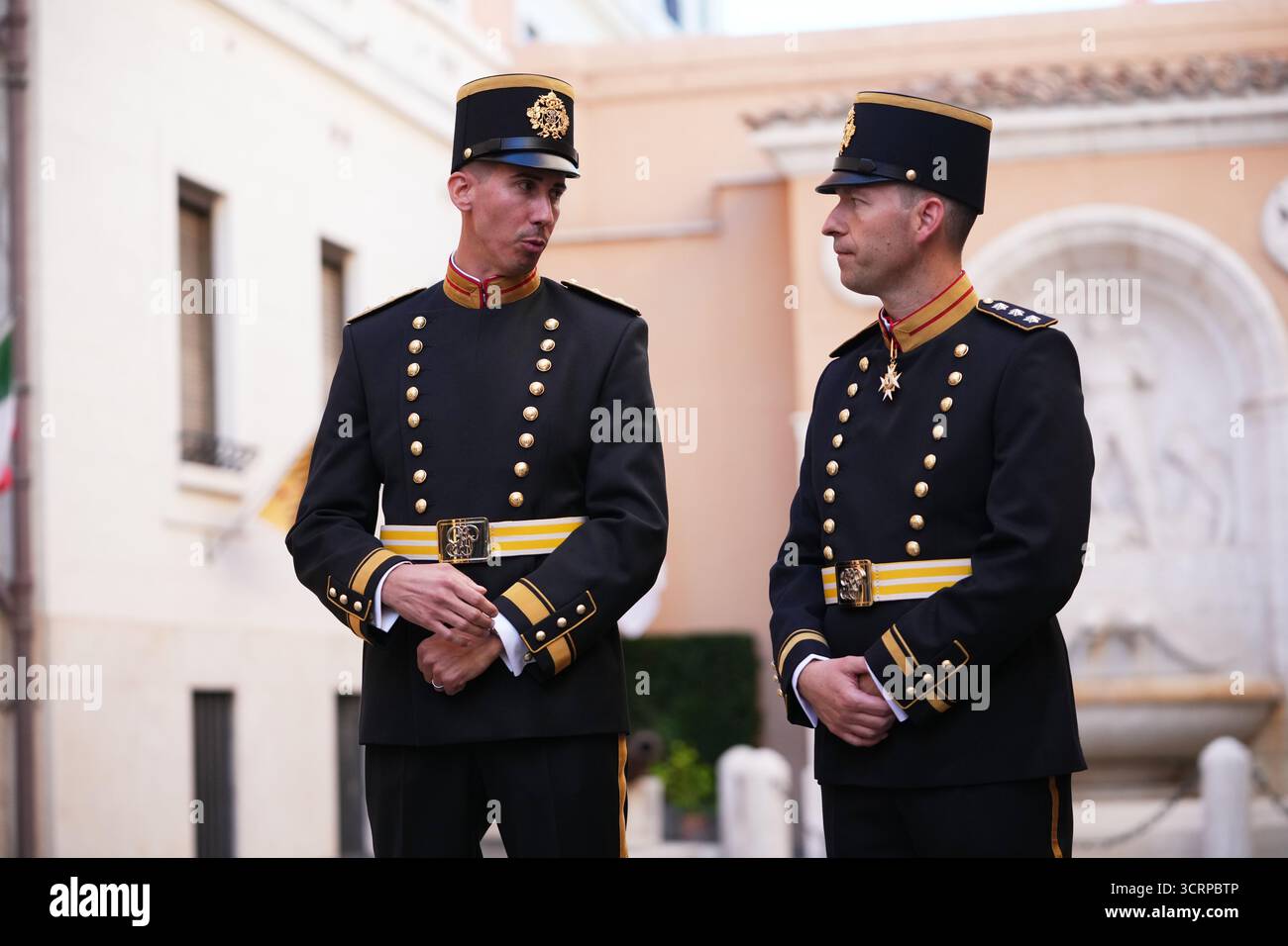 Lieutenant Colonel Loic Marc Rossier, left, and Captain Lorenz Keusch ...
