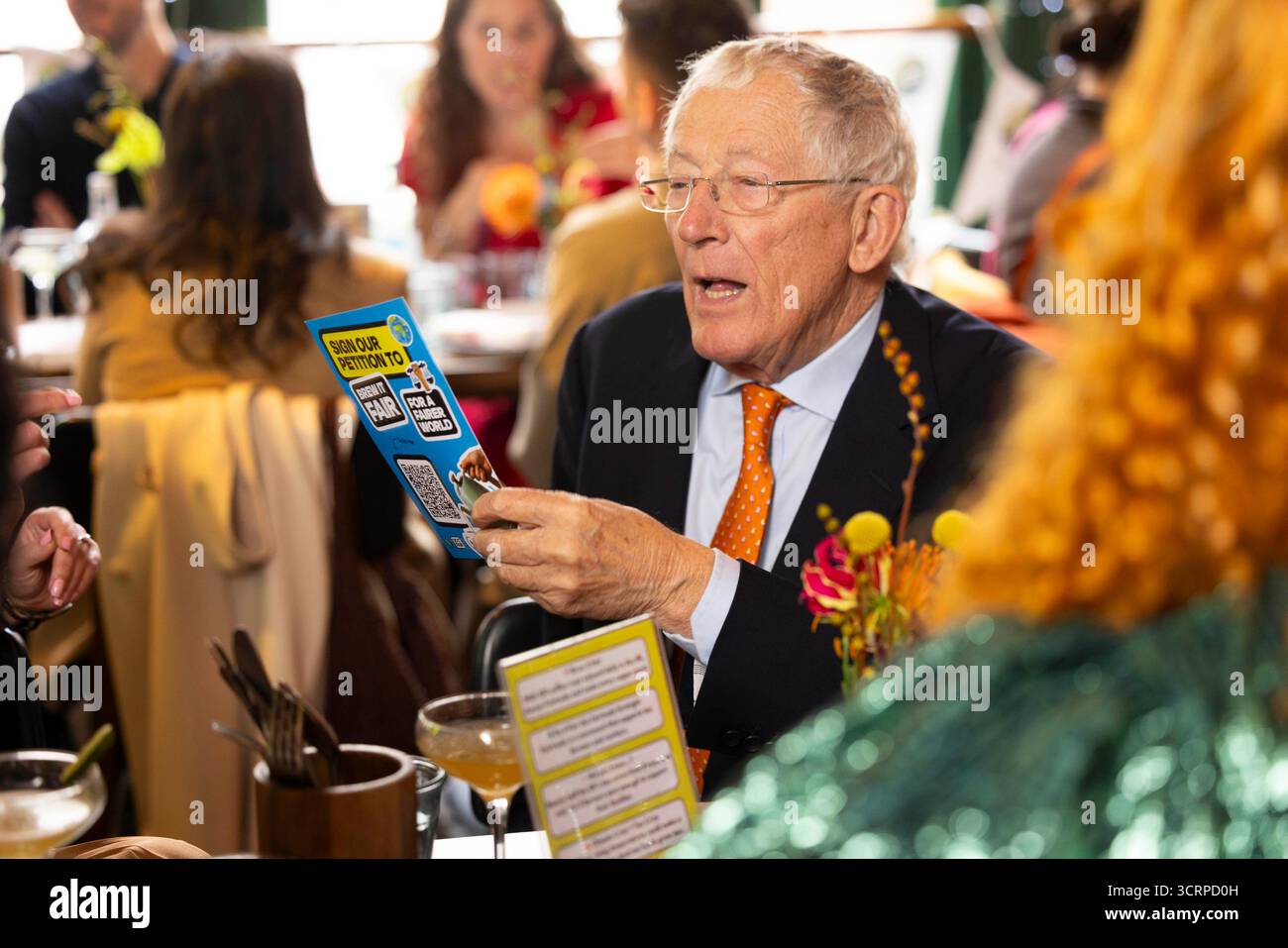 EDITORIAL USE ONLY Nick Hewer at the Fairtrade Fortnight's High Chai ...