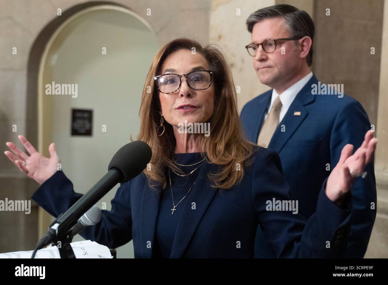 House Republican Conference Chair Lisa McClain, R-Mich., with House ...
