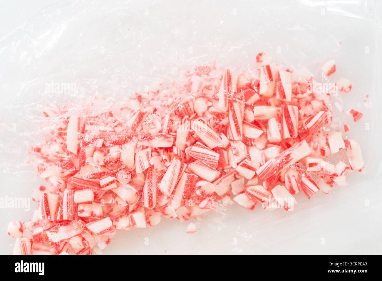 Preparing Crushed Candy Canes for Baking Projects Stock Photo - Alamy