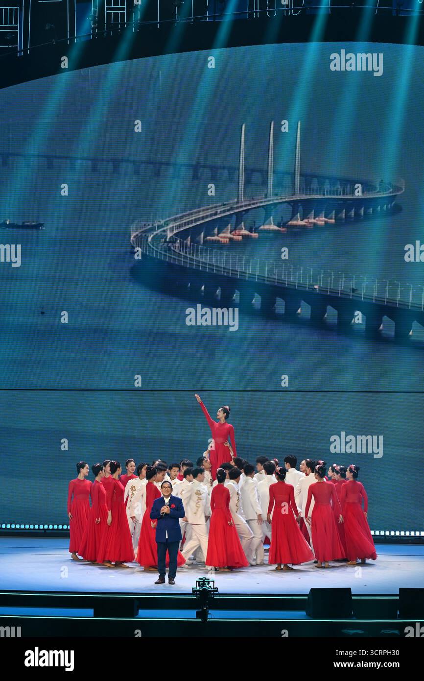 Hong Kong singer Cheung Ming-man performancing on the stage at China’s ...