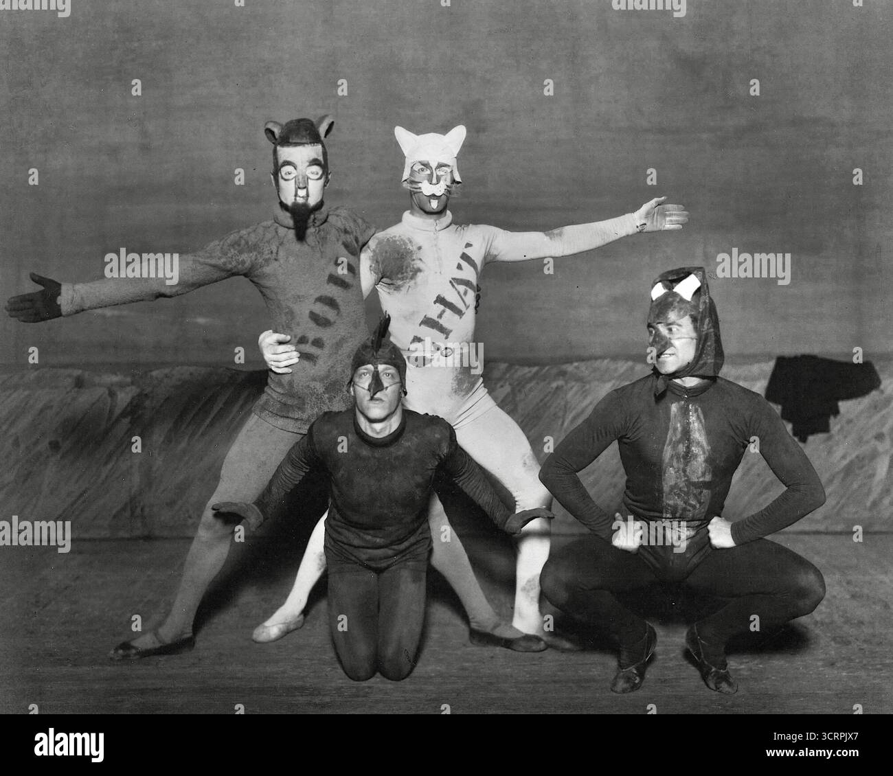 Performers in stylized animal like costumes hi-res stock photography ...