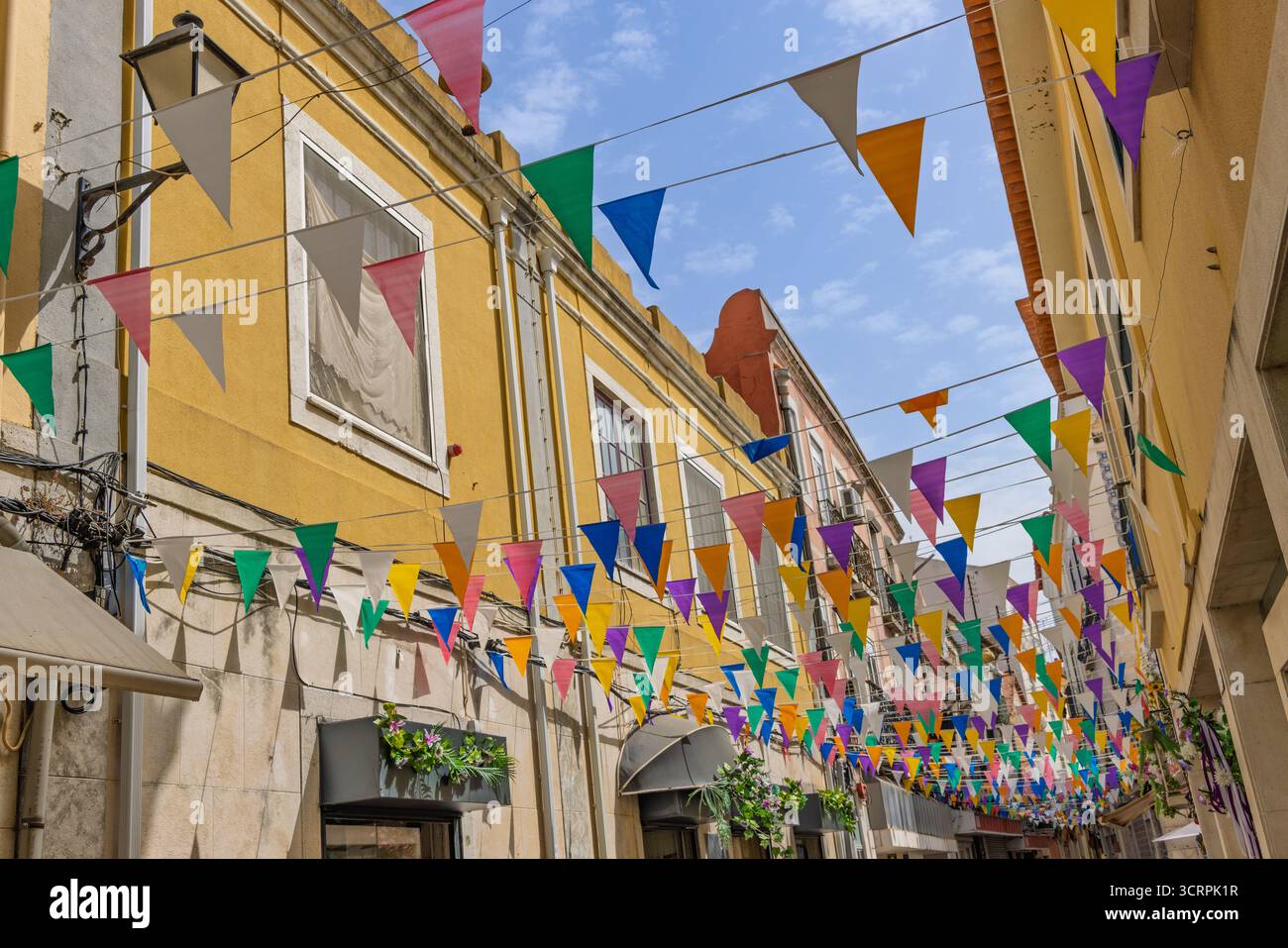 Festival bunting flags hi-res stock photography and images - Alamy
