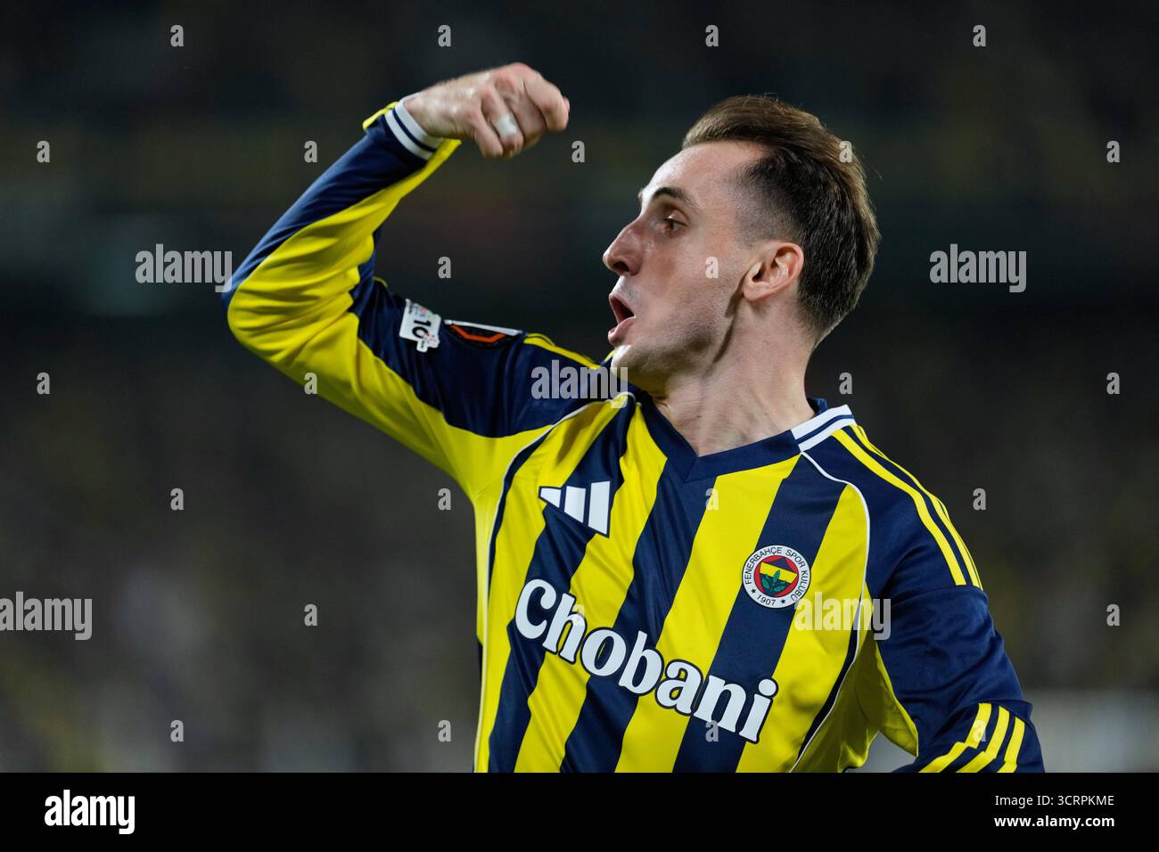 Fenerbahce's Kerem Akturkoglu celebrates after scoring the opening goal ...